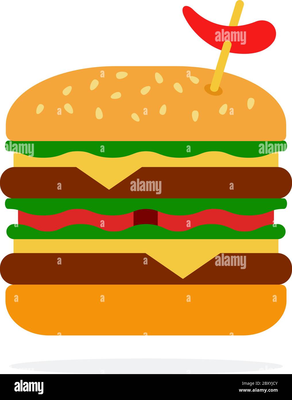 Spicy burger with beef Stock Vector Image & Art - Alamy