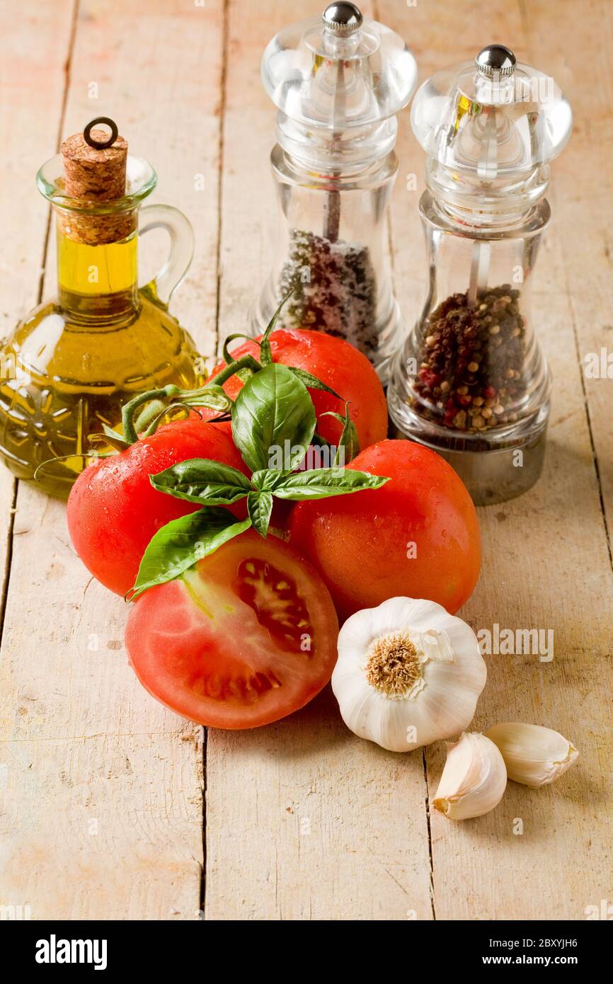 Italian main ingredients Stock Photo - Alamy