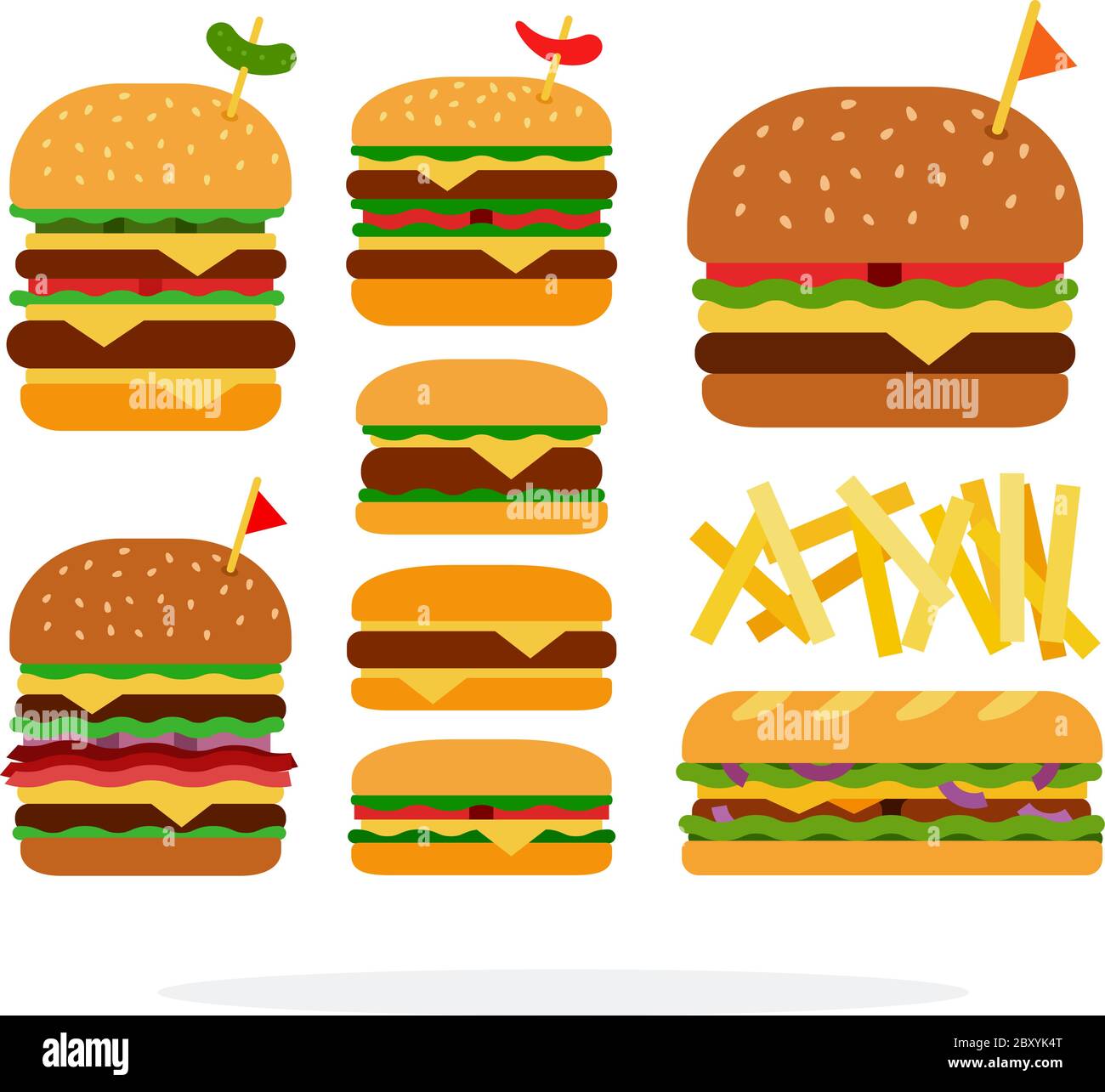 Hamburger Cheeseburger Sandwich Double Burger With Beef Burger With