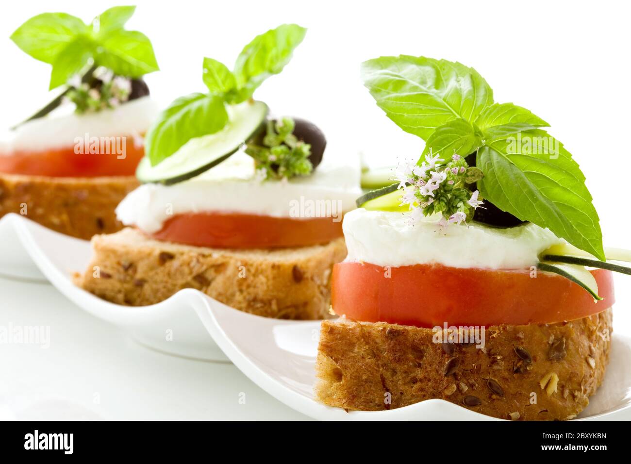 Caprese starter - Isolated Stock Photo - Alamy