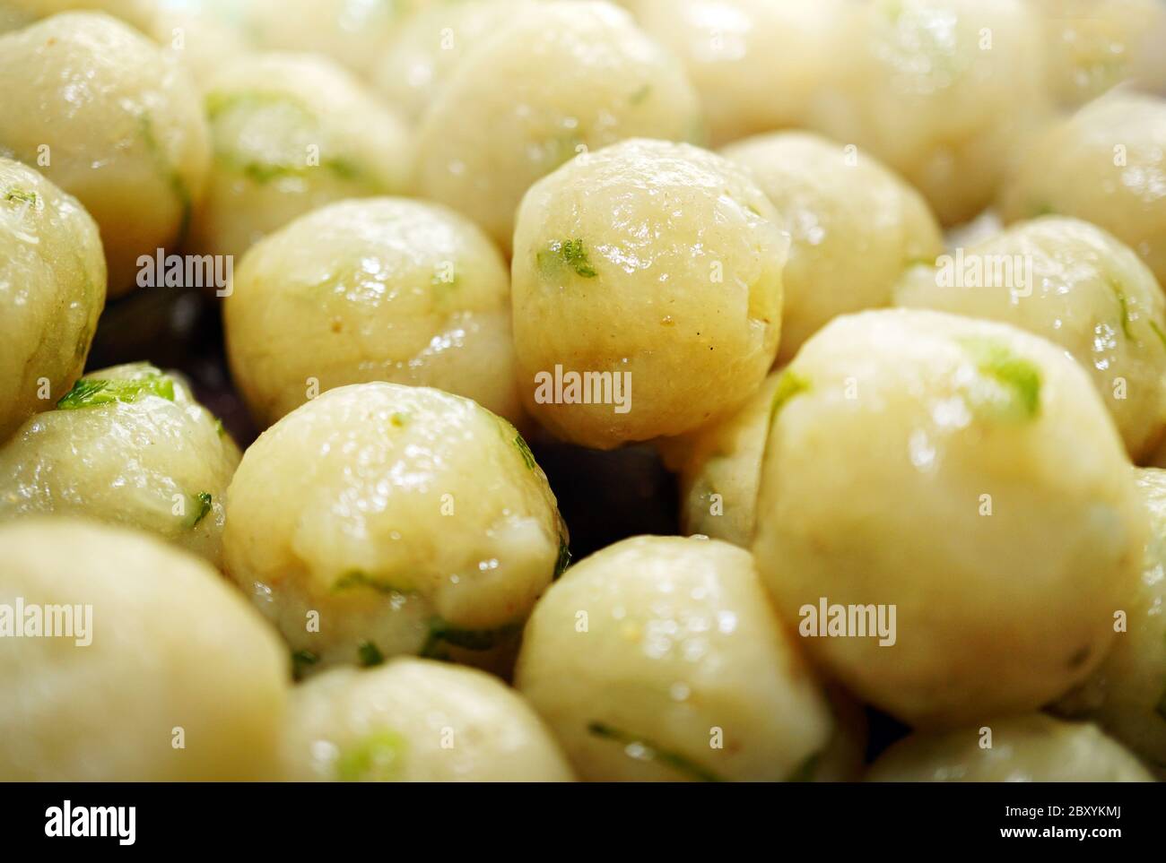 Savory snack, steamed sago ball Stock Photo - Alamy