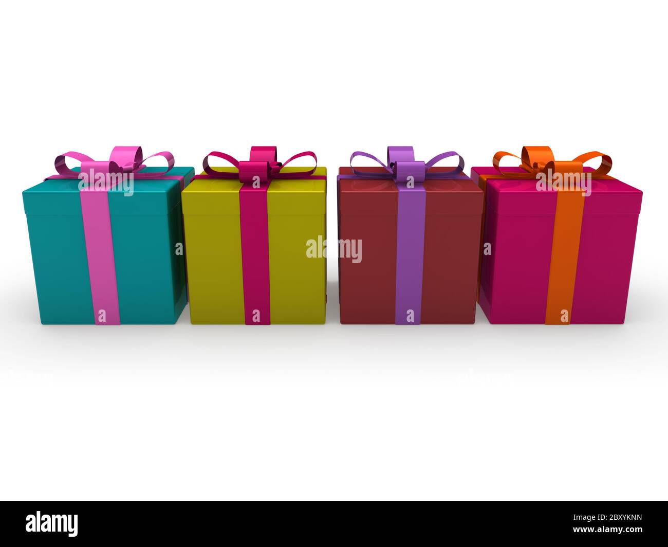 3d gift box color Stock Photo - Alamy