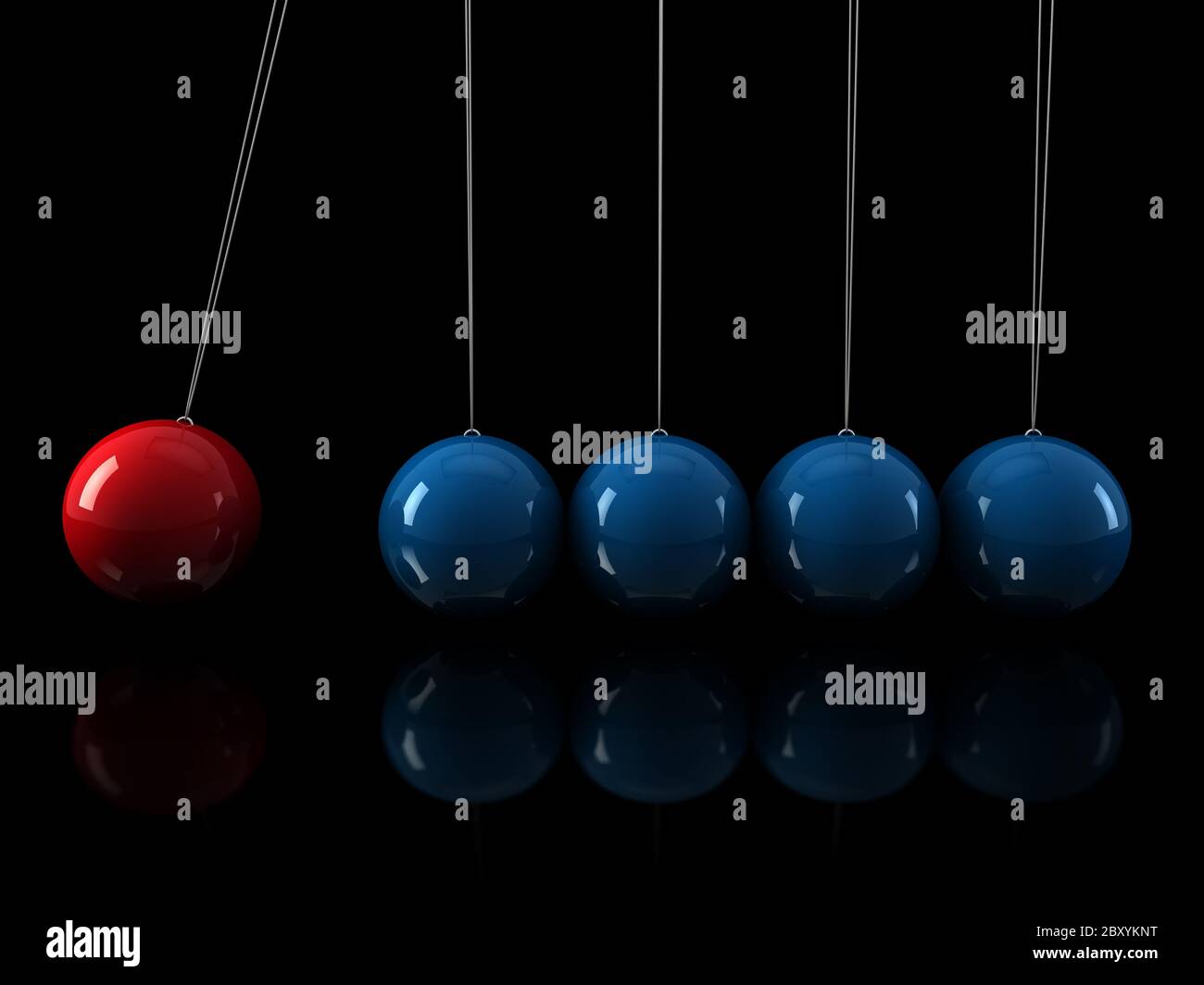 3d red blue pendulum Stock Photo - Alamy