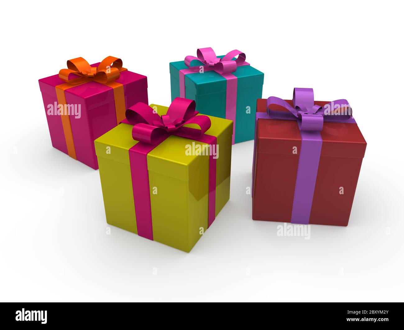 3d gift box color Stock Photo - Alamy