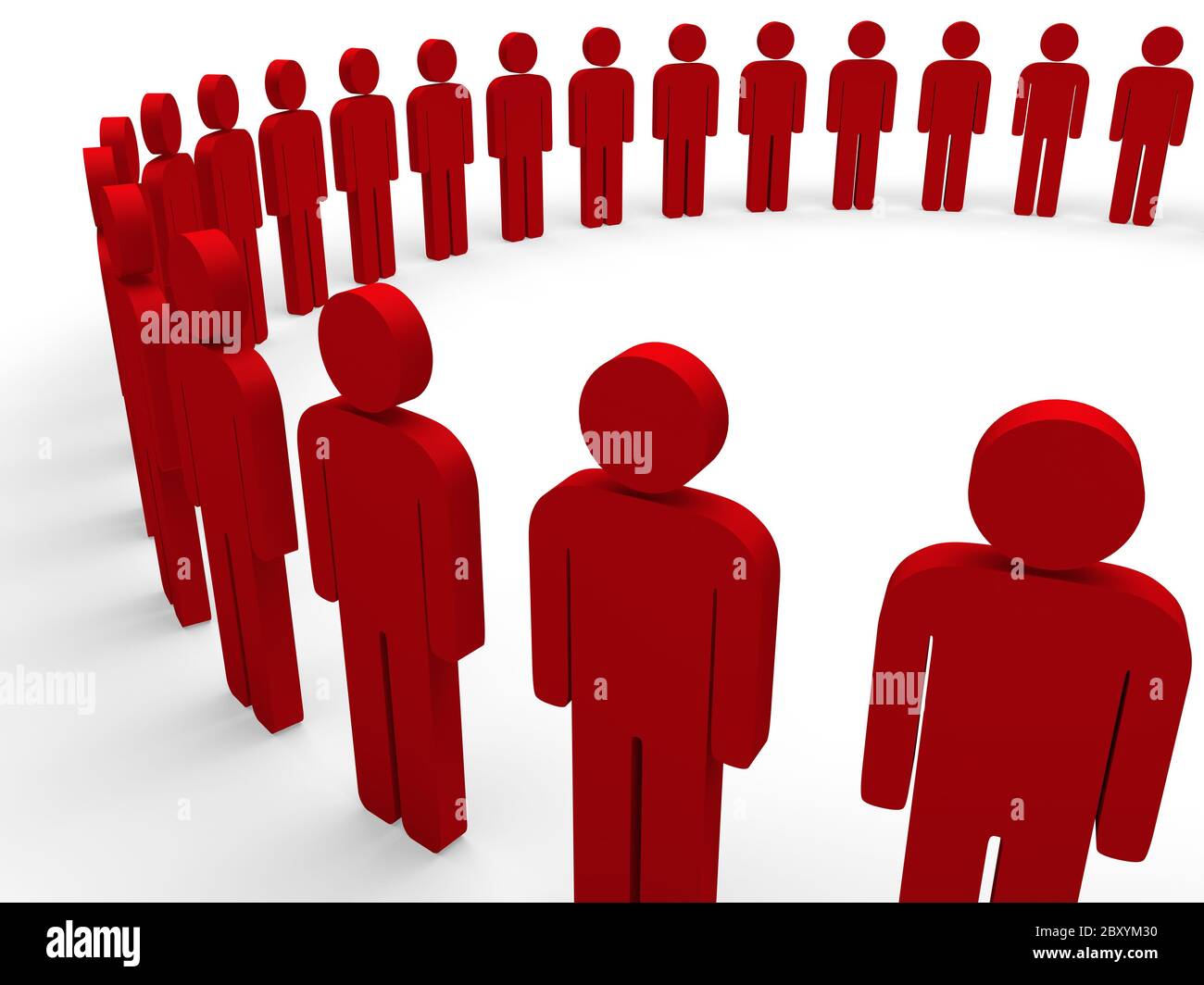 3d team circle red Stock Photo - Alamy