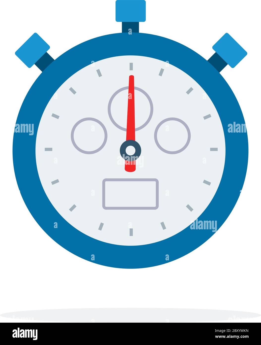 Blue sports stopwatch flat isolated Stock Vector Image & Art - Alamy