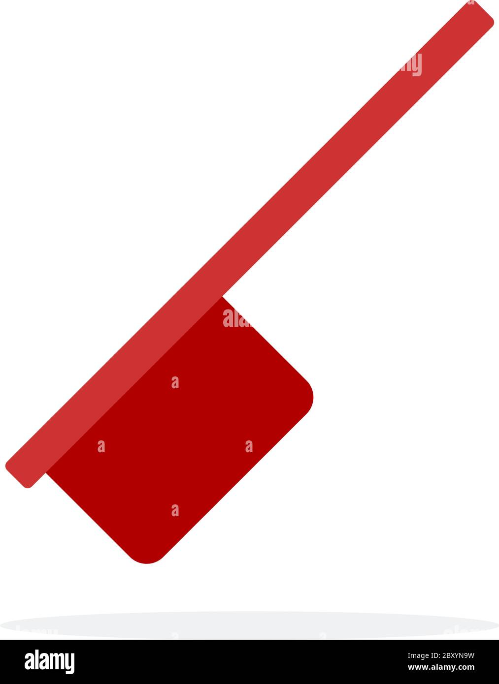 Red measuring spoon for sports supplements flat isolated Stock Vector ...