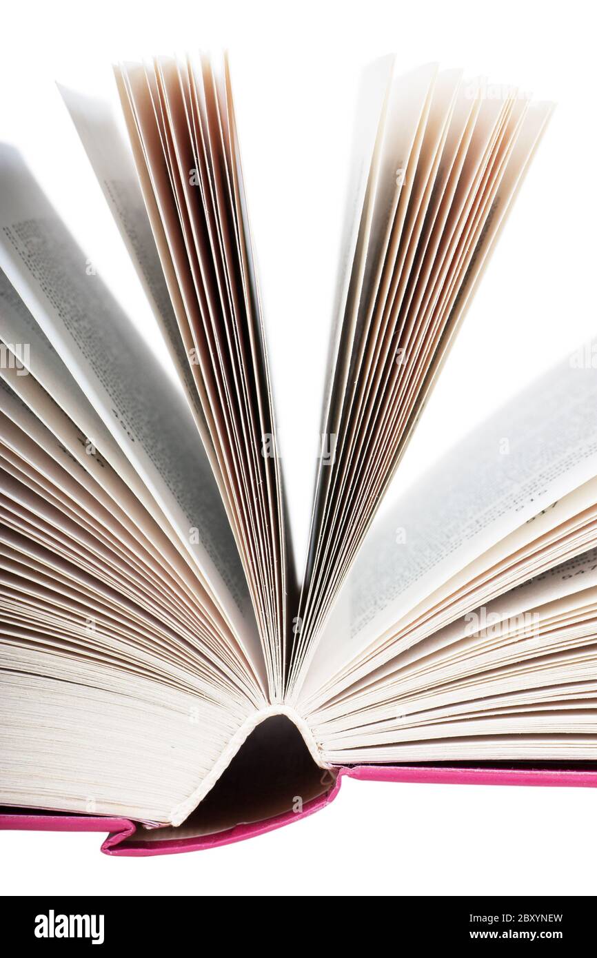 Pile books one book open hi-res stock photography and images - Alamy