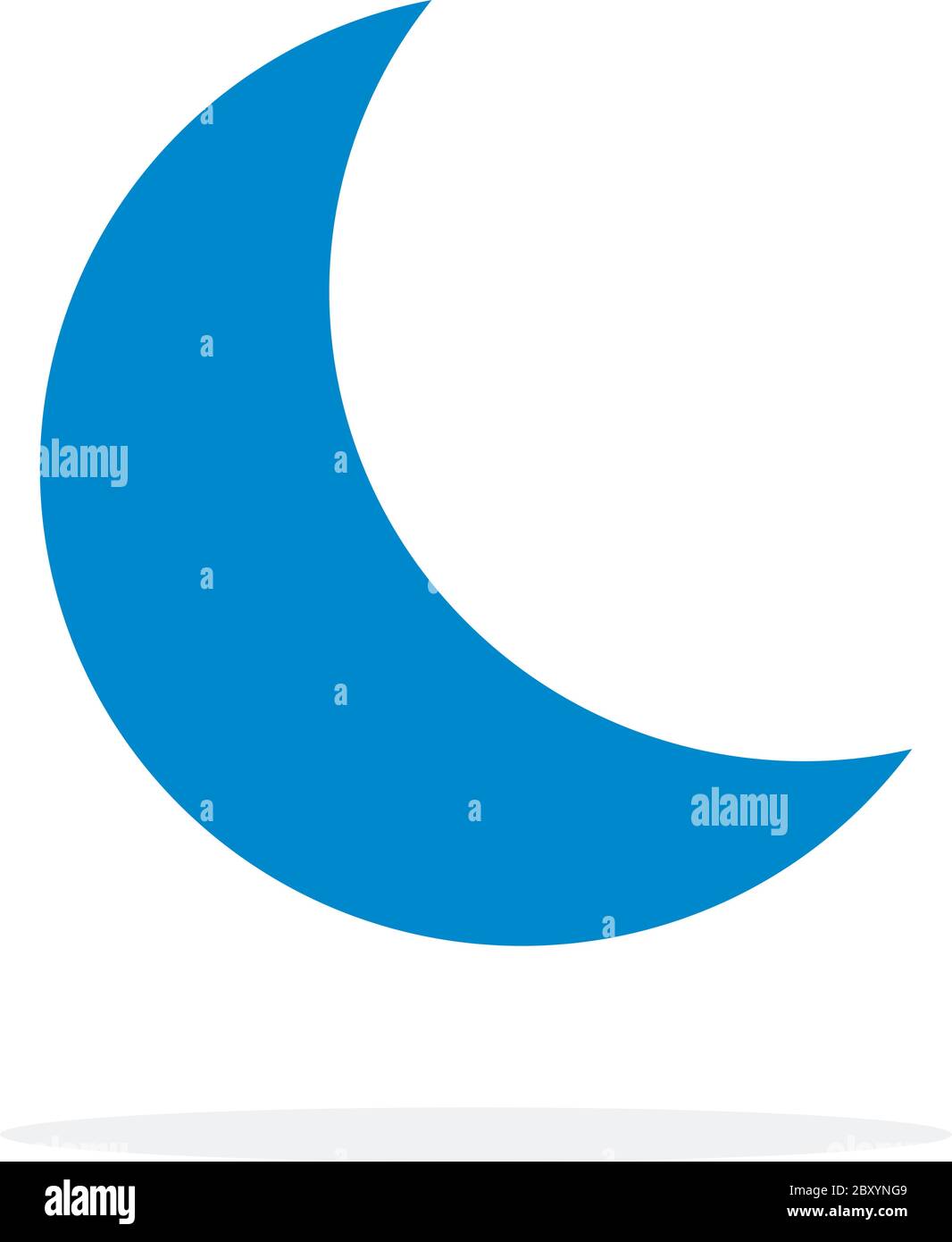 Blue crescent vector flat isolated Stock Vector Image & Art - Alamy