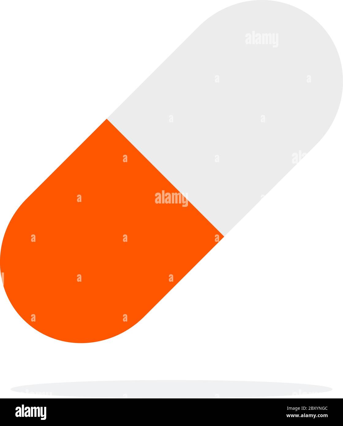 White orange vitamin capsule flat isolated Stock Vector Image & Art - Alamy