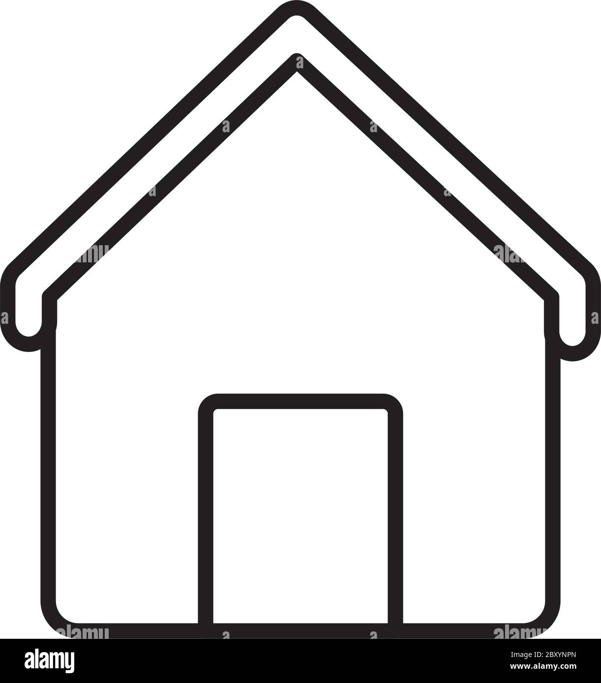 house icon over white background, line style, vector illustration Stock ...