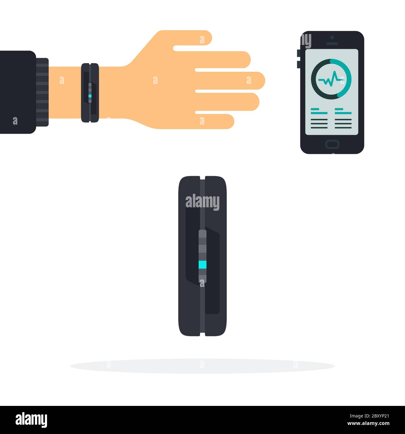 Health counter on hand Stock Vector Images - Alamy