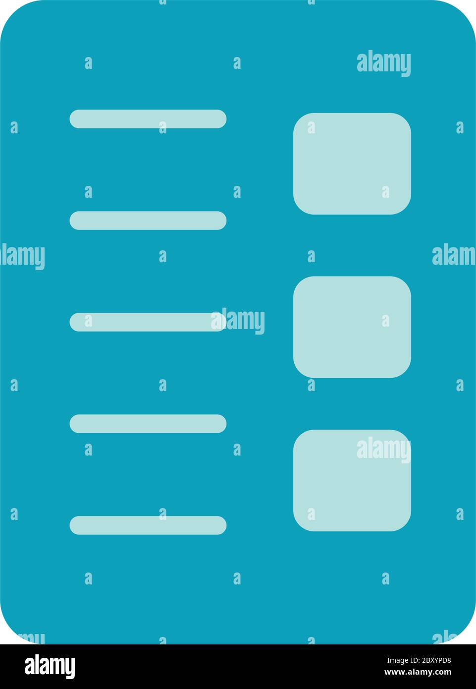 checklist icon over white background, flat style, vector illustration ...