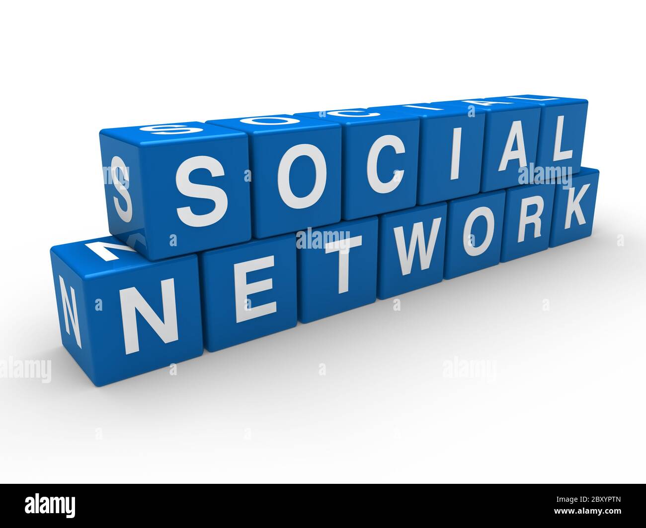 3d network social cube Stock Photo - Alamy