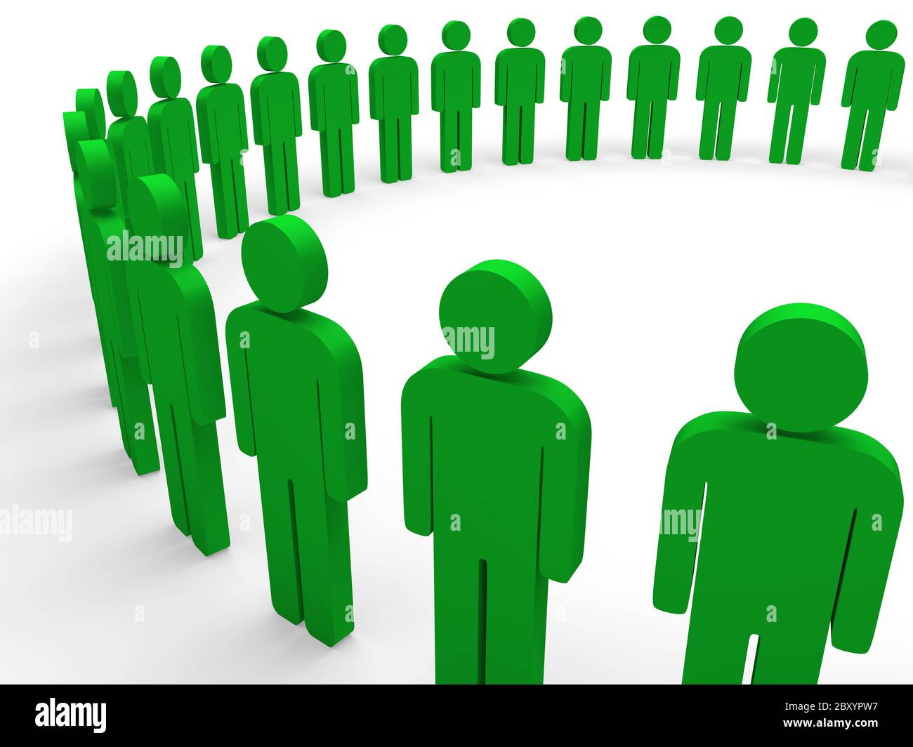 3d team circle green Stock Photo - Alamy