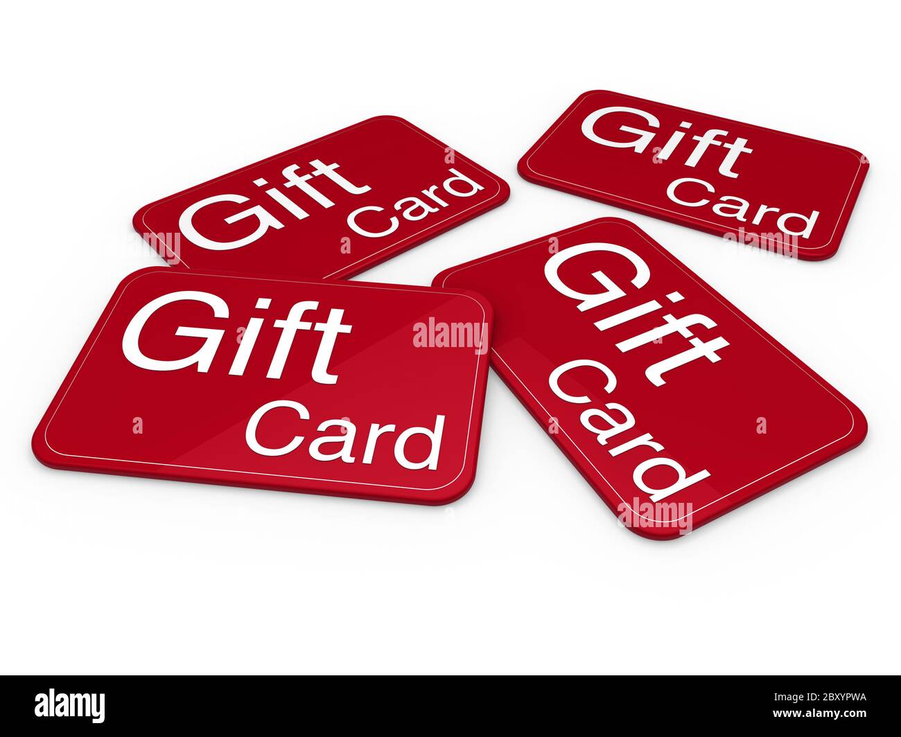 3d gift card red Stock Photo - Alamy