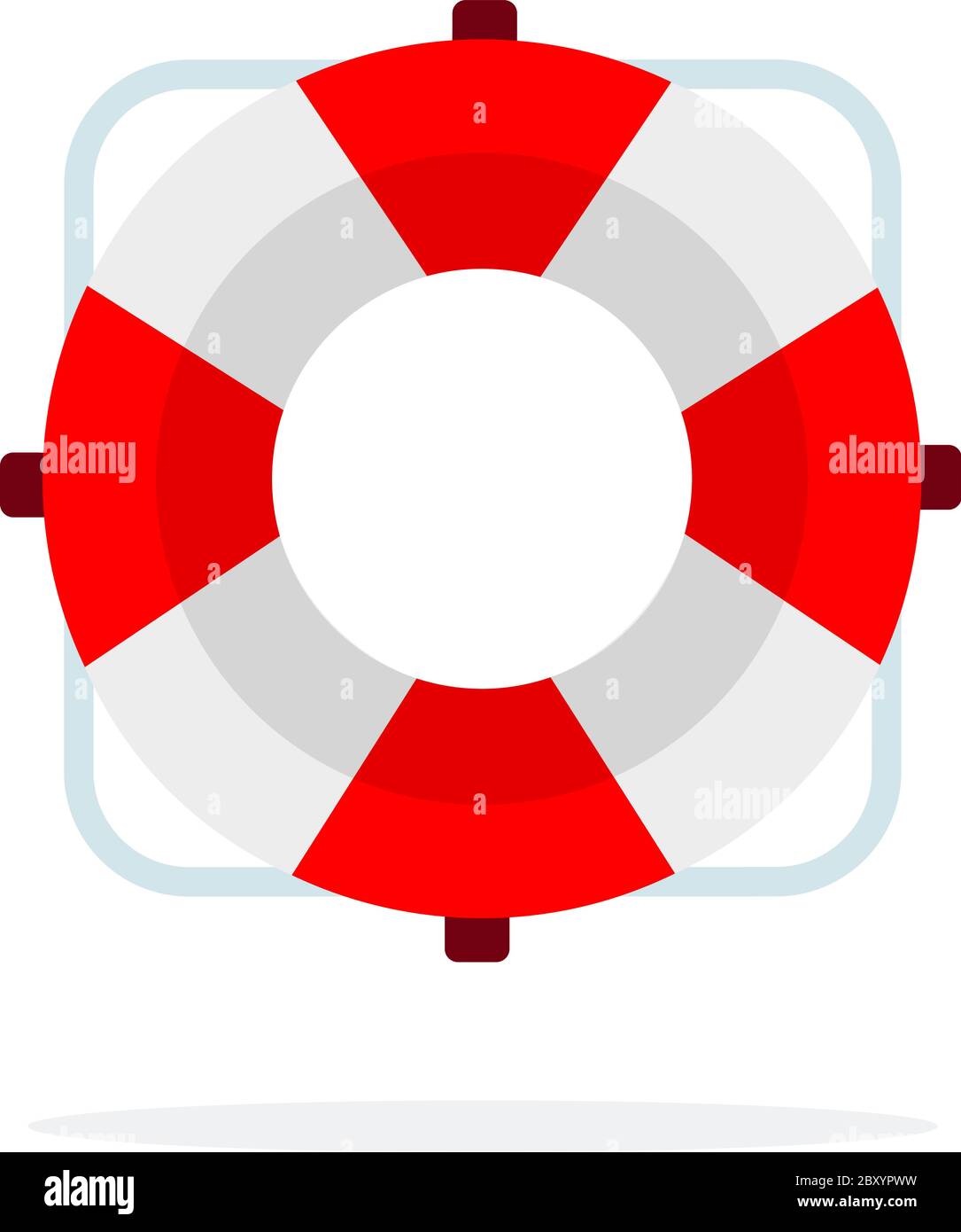 Red lifebuoy flat isolated vector Stock Vector Image & Art - Alamy