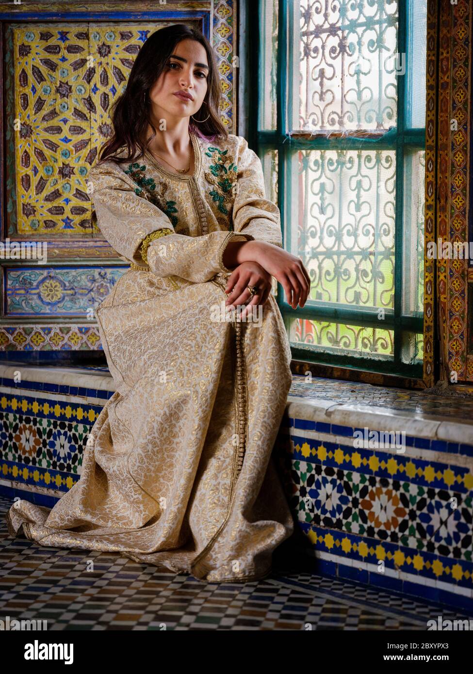 FEZ, MOROCCO - CIRCA MAY 2018: Young Moroccan woman in traditional ...