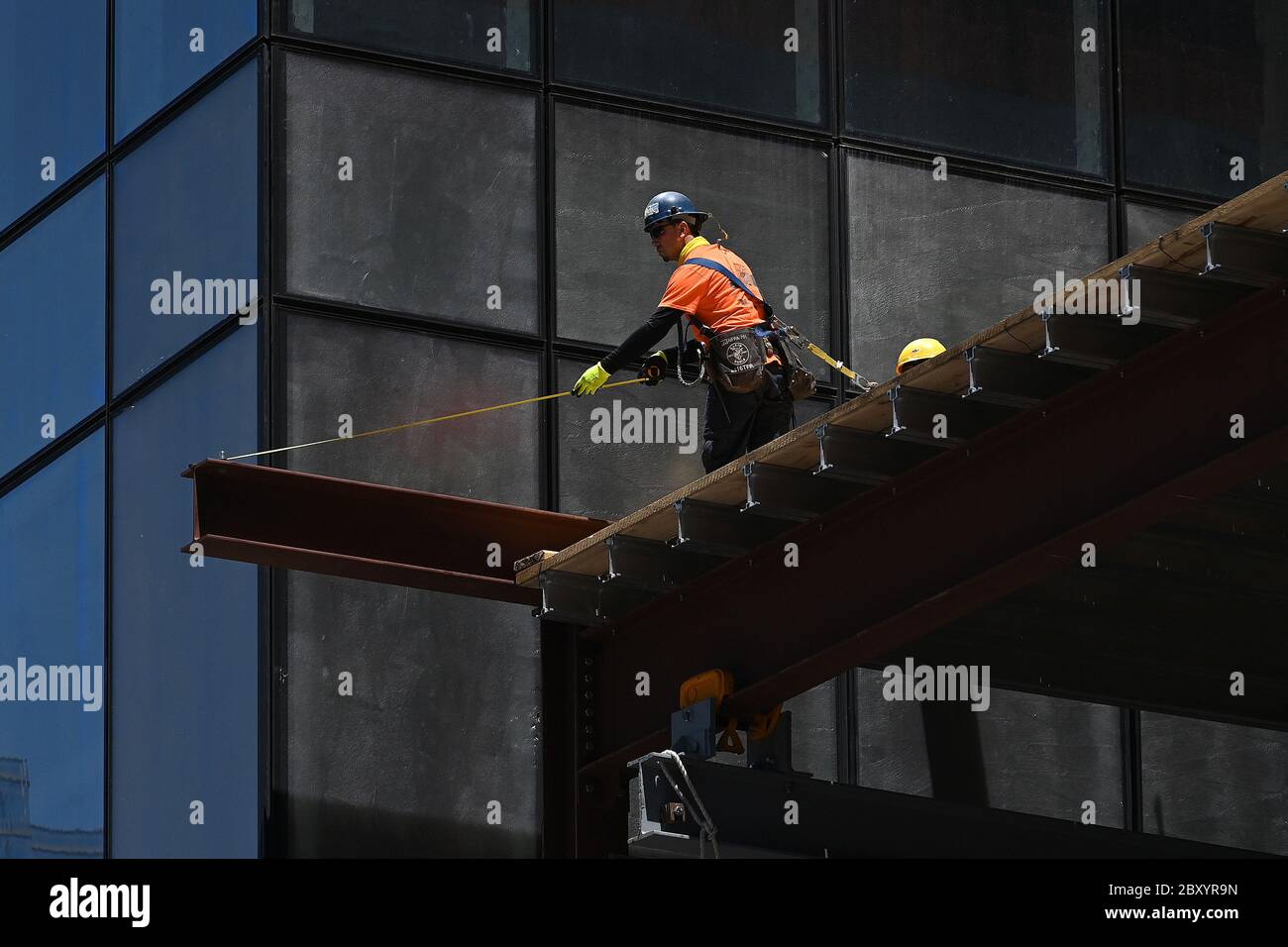 Measuring a steel beam hi-res stock photography and images - Alamy