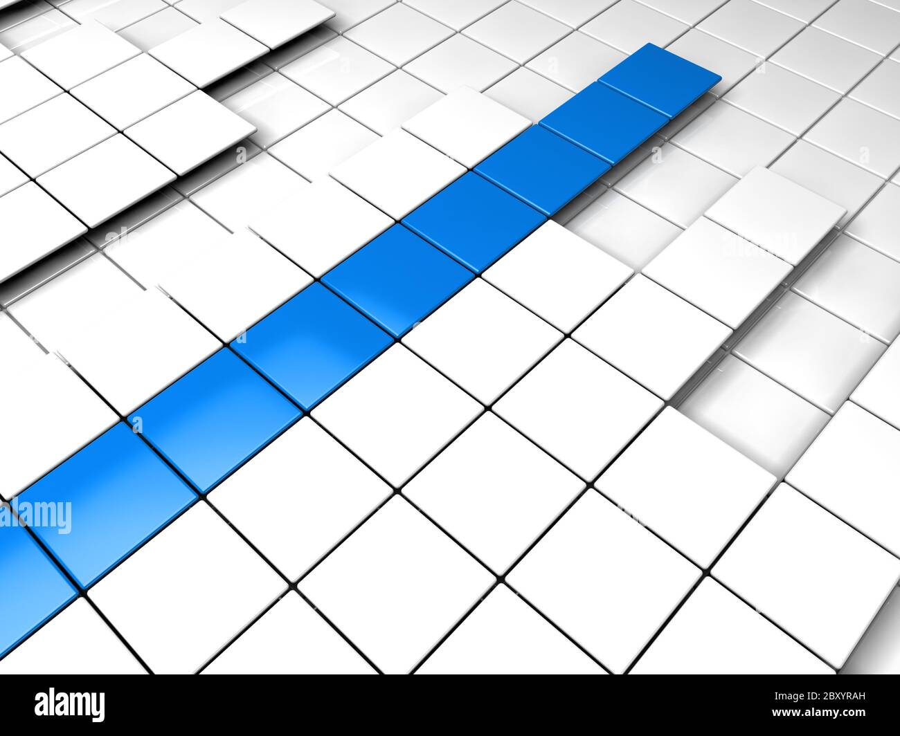 3d background cube blue white Stock Photo - Alamy