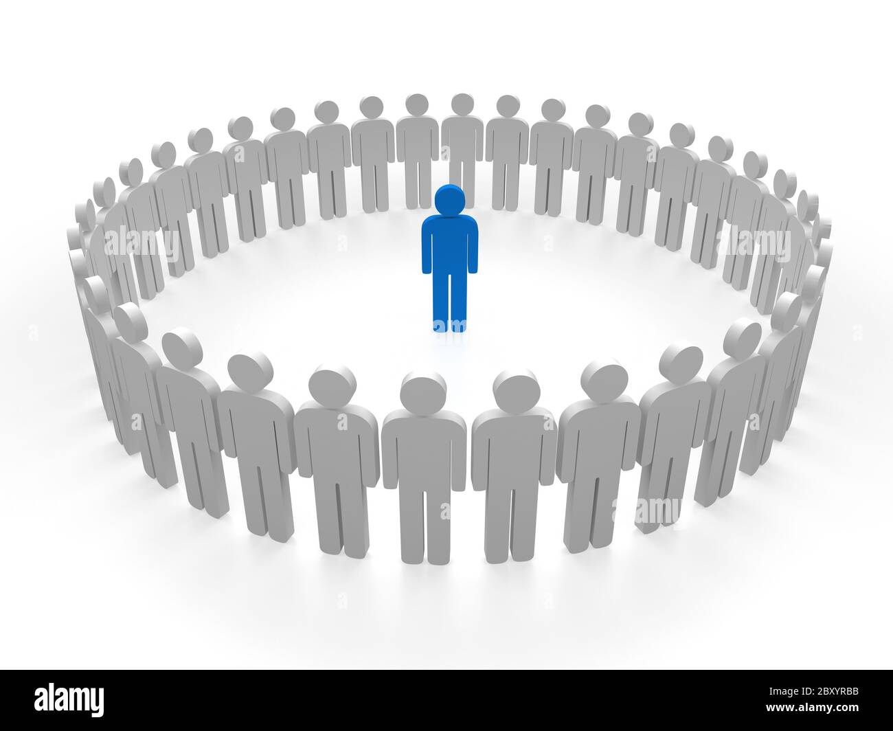 3d leader blue team Stock Photo - Alamy