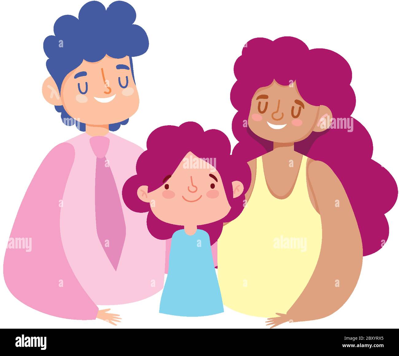 father mother little son boy character cartoon, family day vector ...