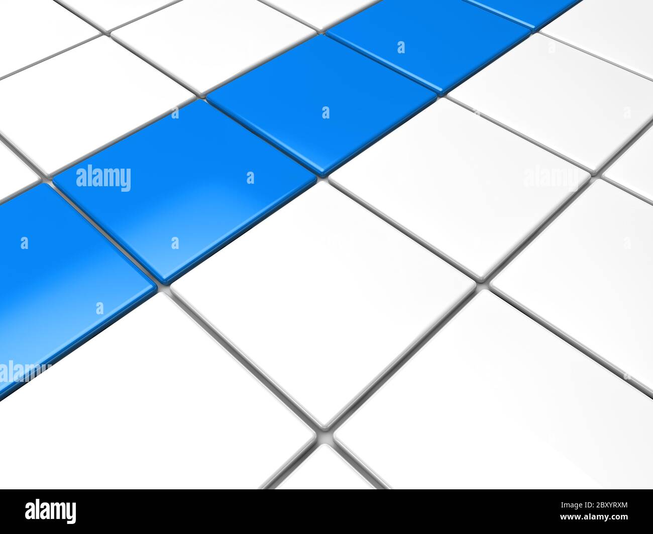 3d blue white cube background Stock Photo - Alamy