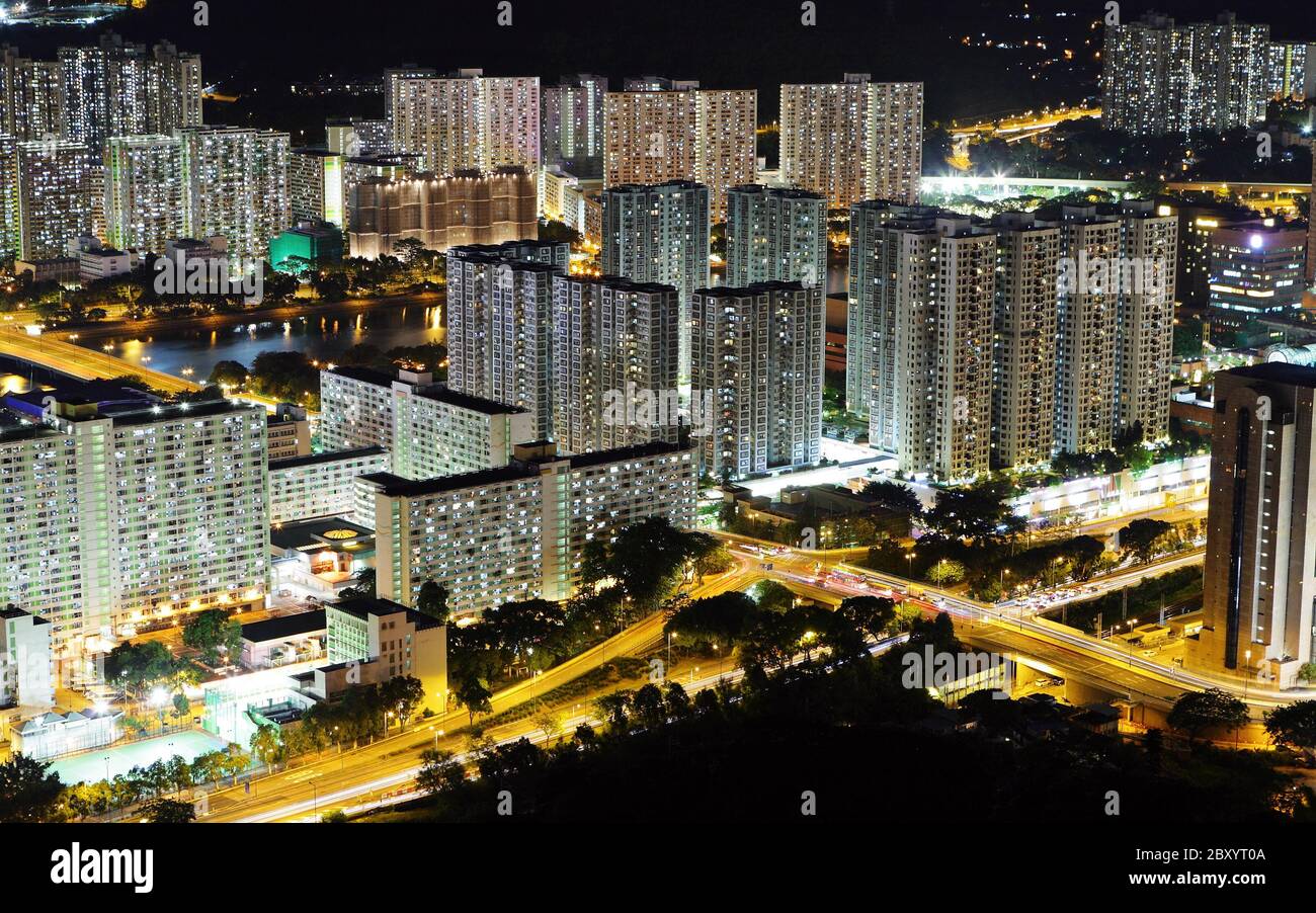 modern city at night Stock Photo - Alamy