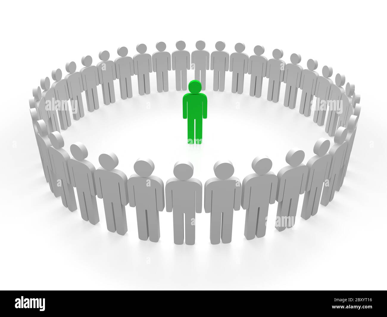 3d leader green team Stock Photo - Alamy