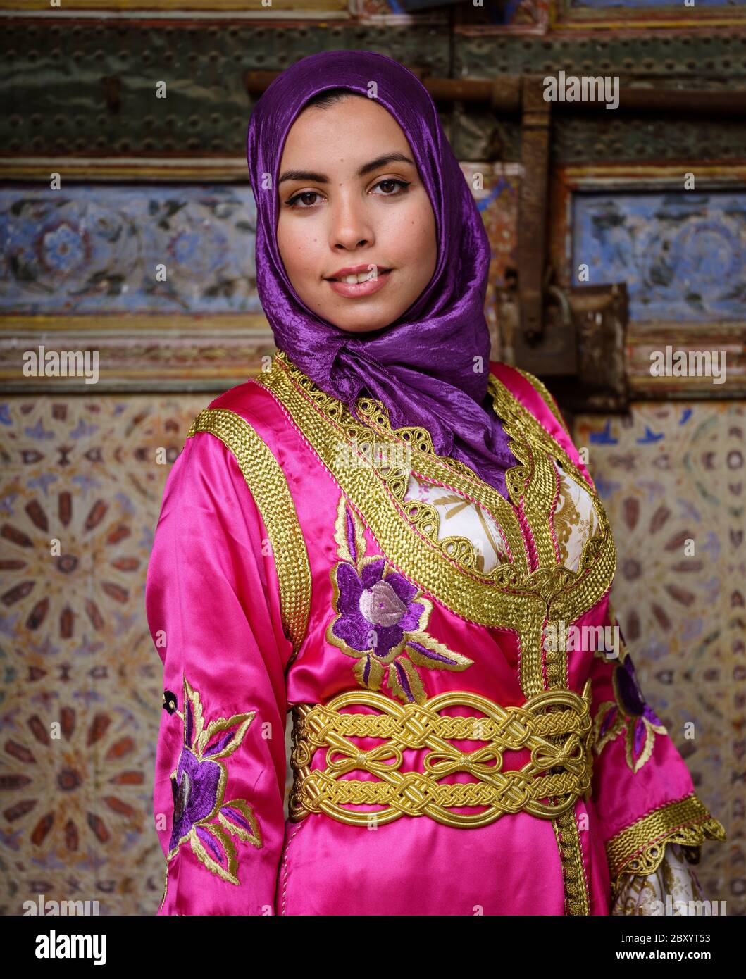 FEZ, MOROCCO - CIRCA MAY 2018: Young Moroccan woman in traditional ...