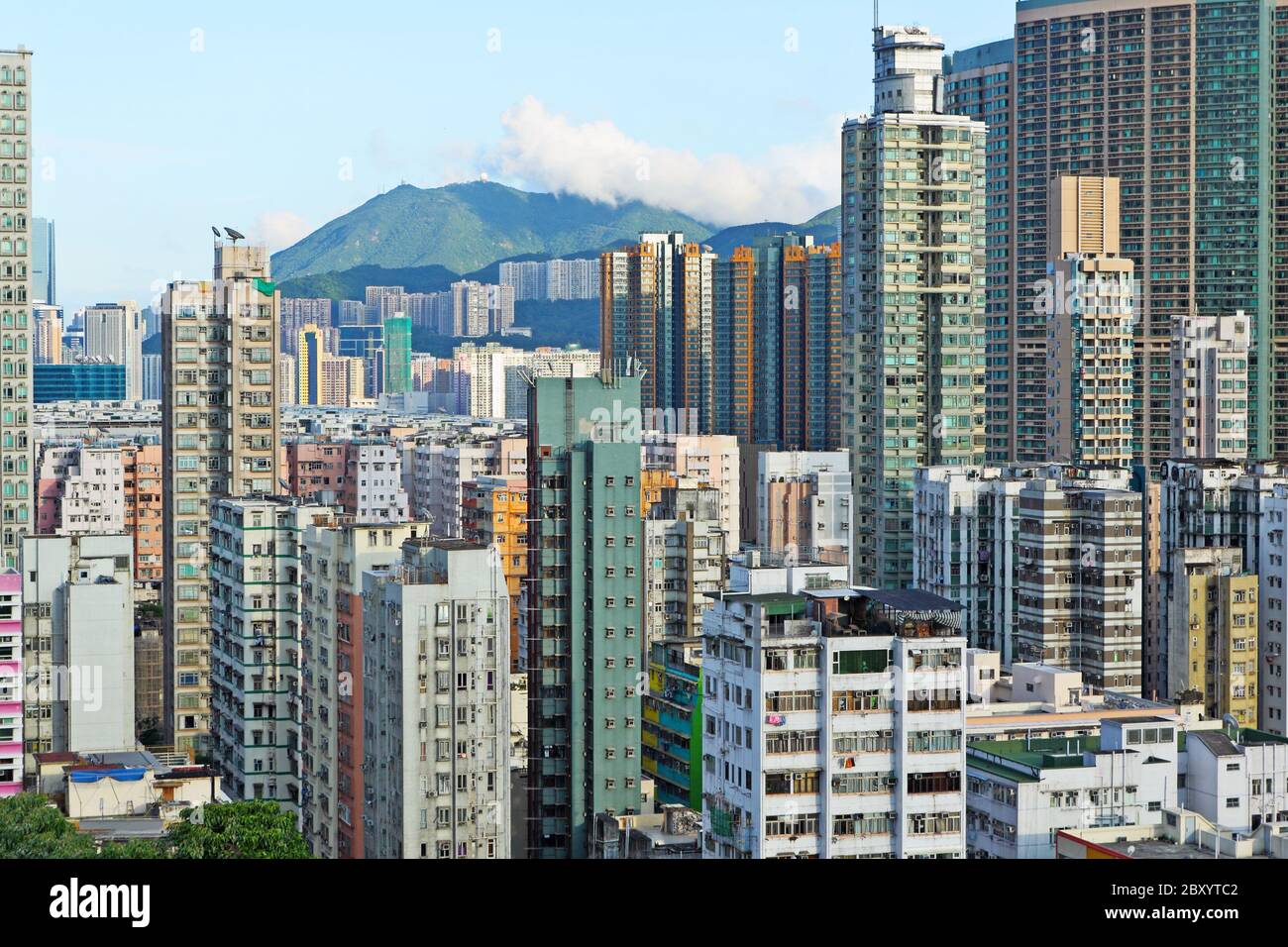 Hong Kong crowded building Stock Photo - Alamy