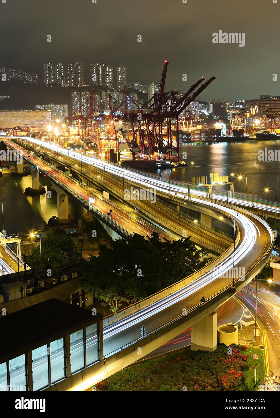 cargo terminal and highway Stock Photo - Alamy