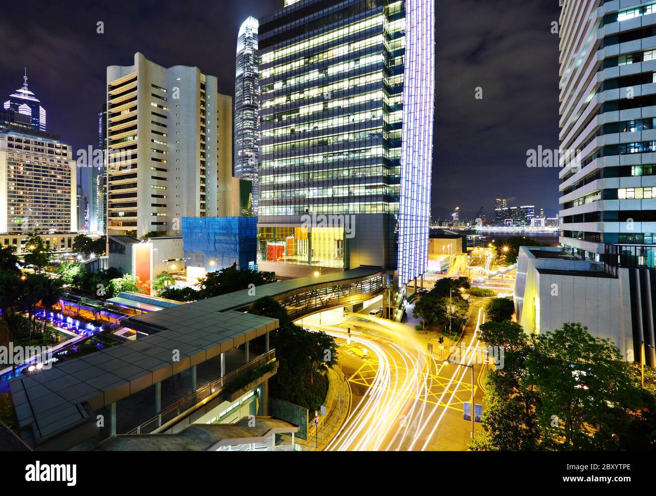 modern city at night Stock Photo - Alamy