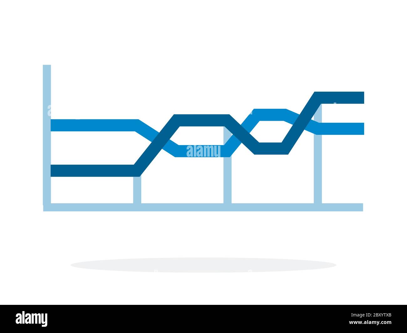 The diagram is a graphical representation of data by linear segments ...