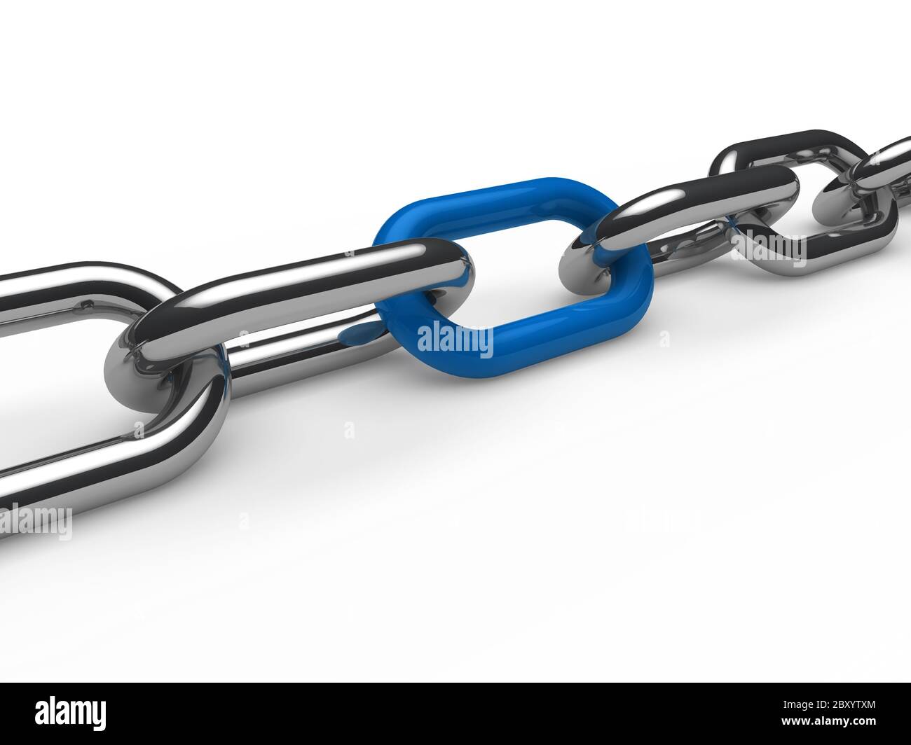 3d chain chrome blue Stock Photo - Alamy