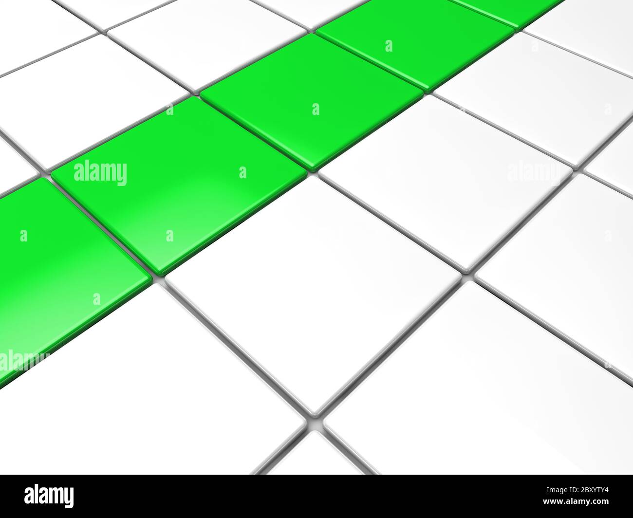 3d green white cube background Stock Photo - Alamy