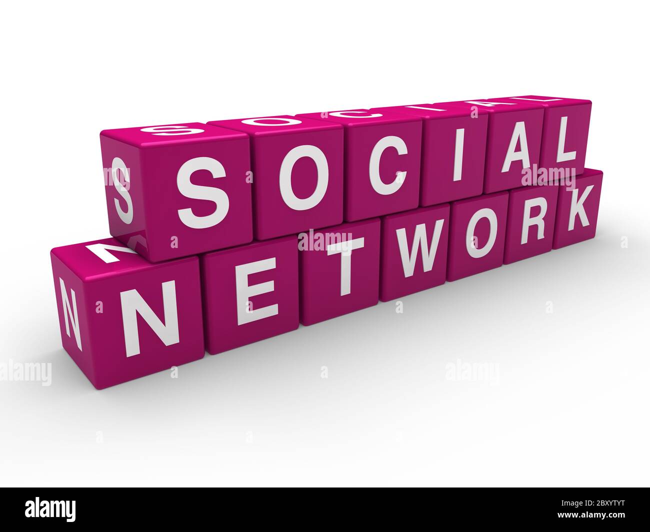3d network social cube Stock Photo - Alamy