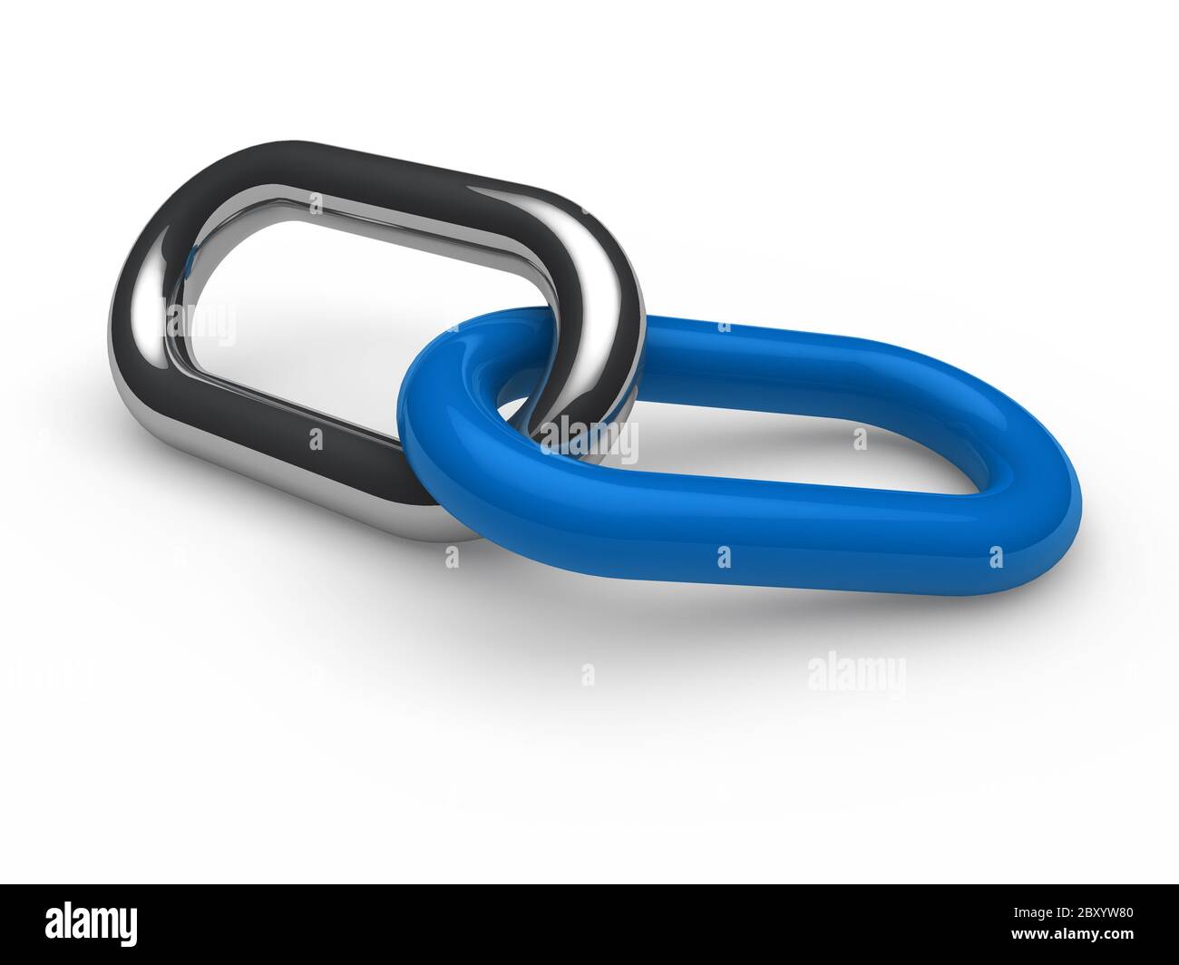 3d blue chrome chain Stock Photo - Alamy