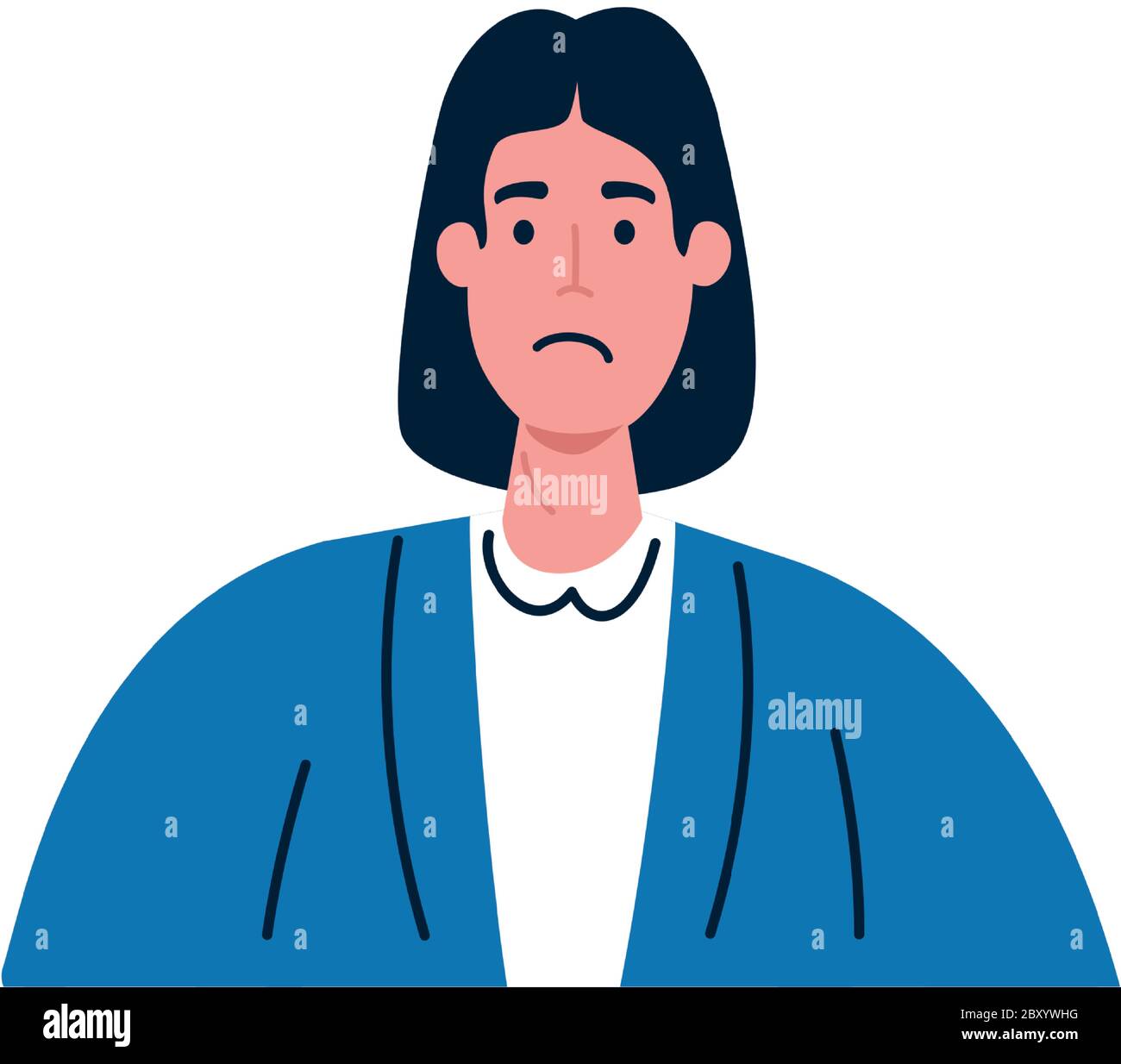 Isolated sad avatar woman vector design Stock Vector Image & Art - Alamy