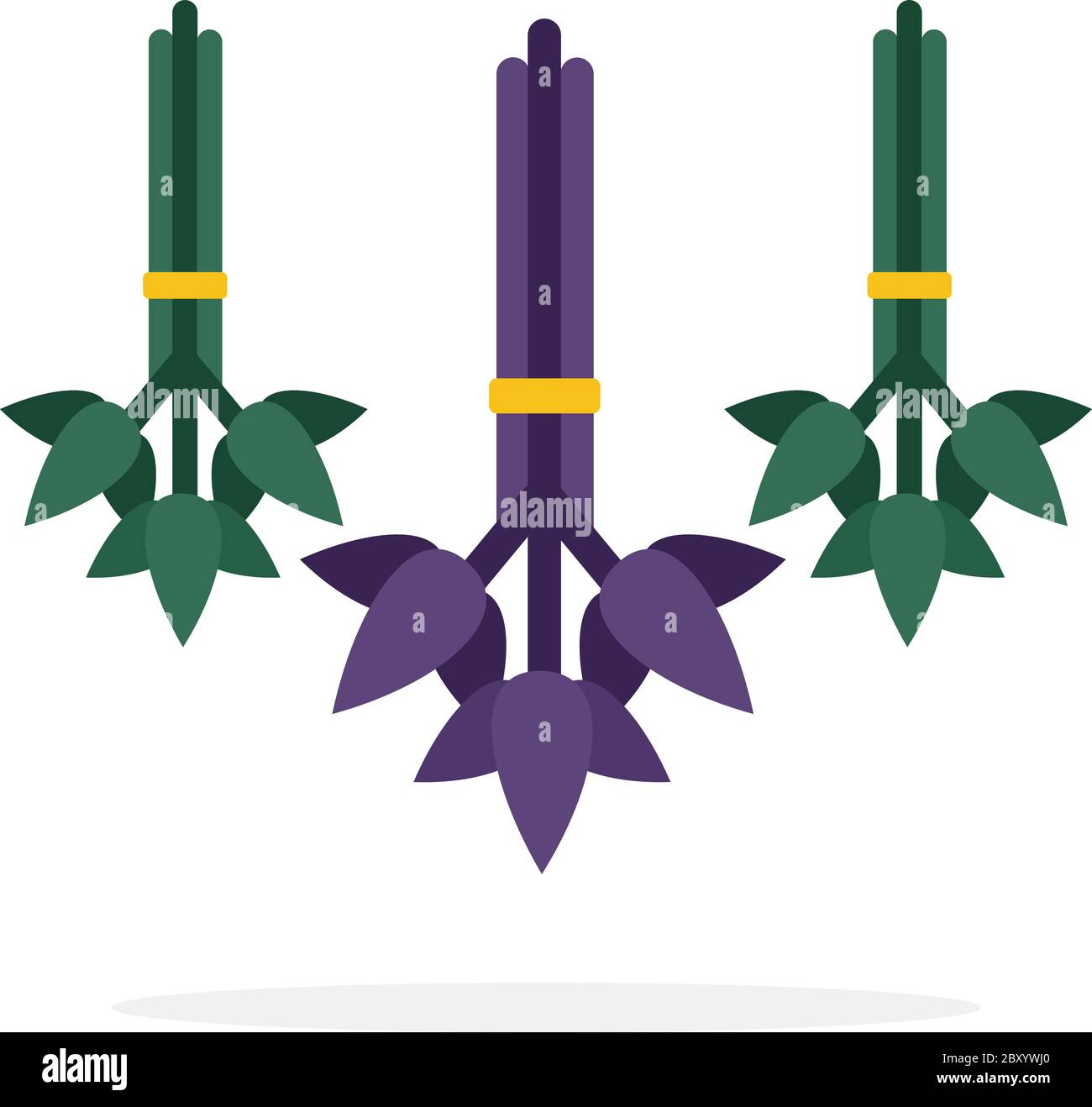 Herb bundle bunch Stock Vector Images - Alamy