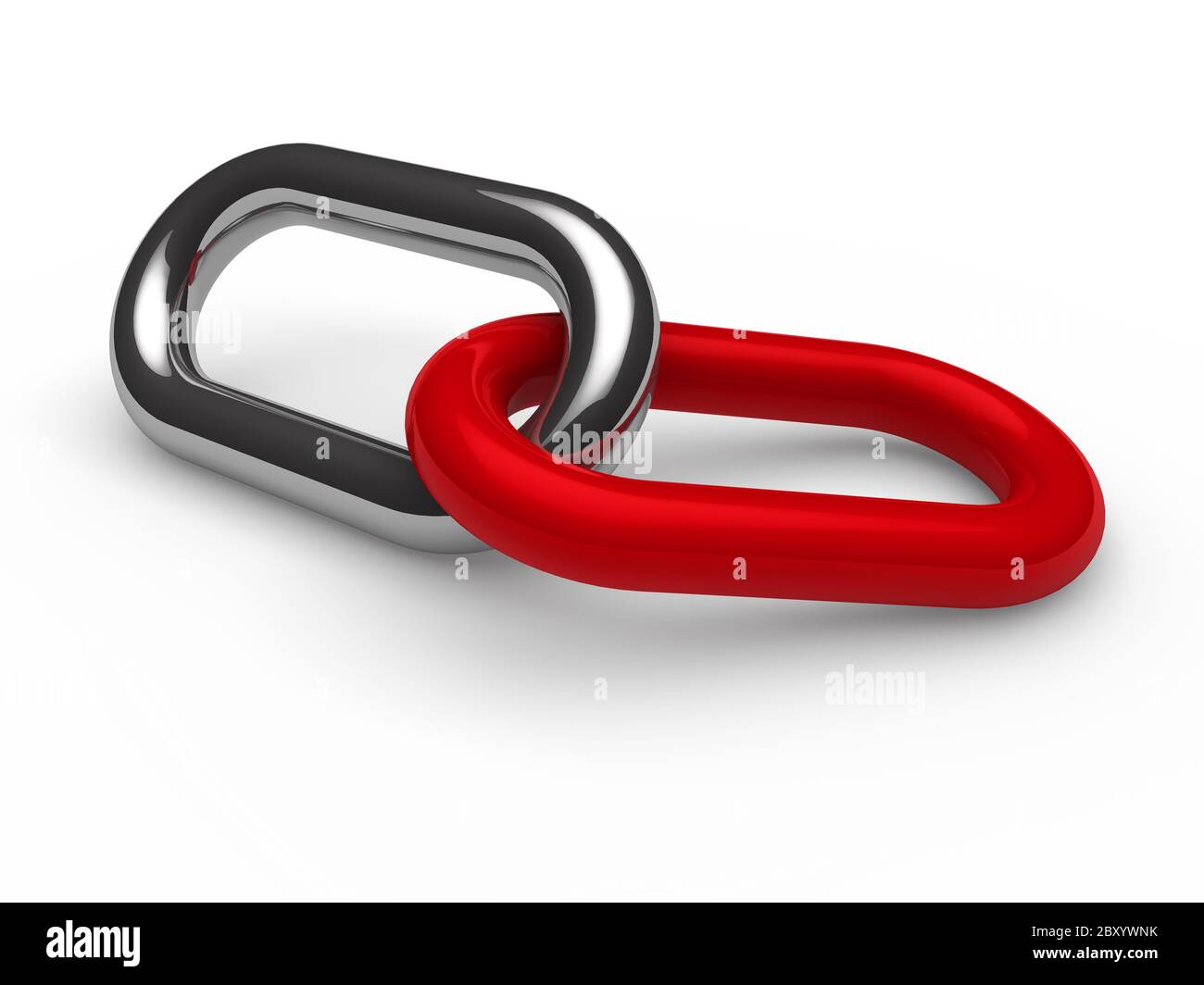 3d red chrome chain Stock Photo - Alamy
