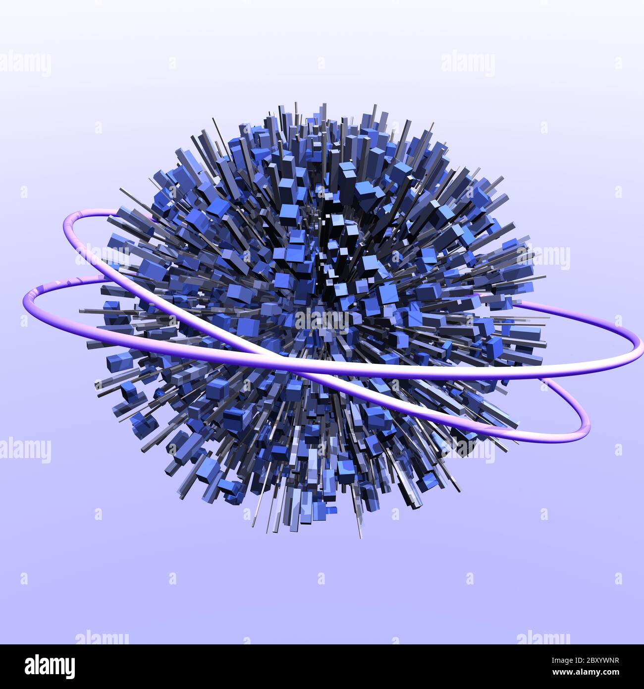 Ball object with rings Stock Photo - Alamy