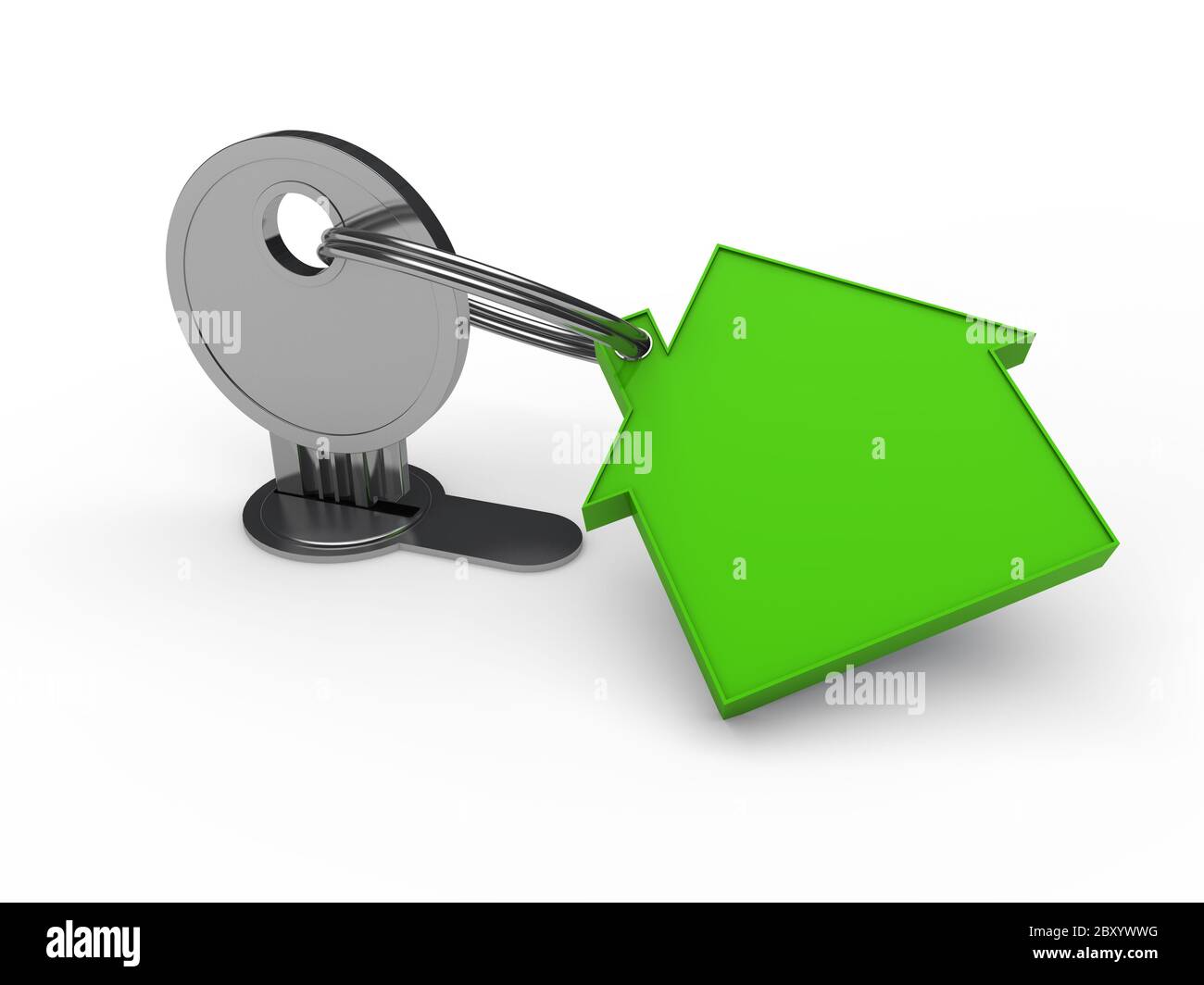 3d key green house Stock Photo - Alamy