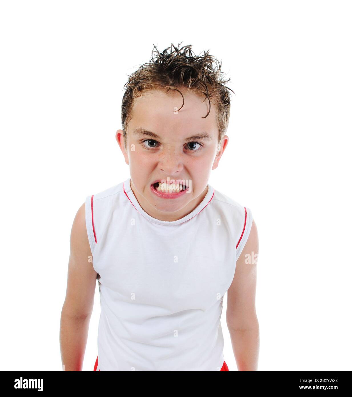 Angry little boy Stock Photo - Alamy
