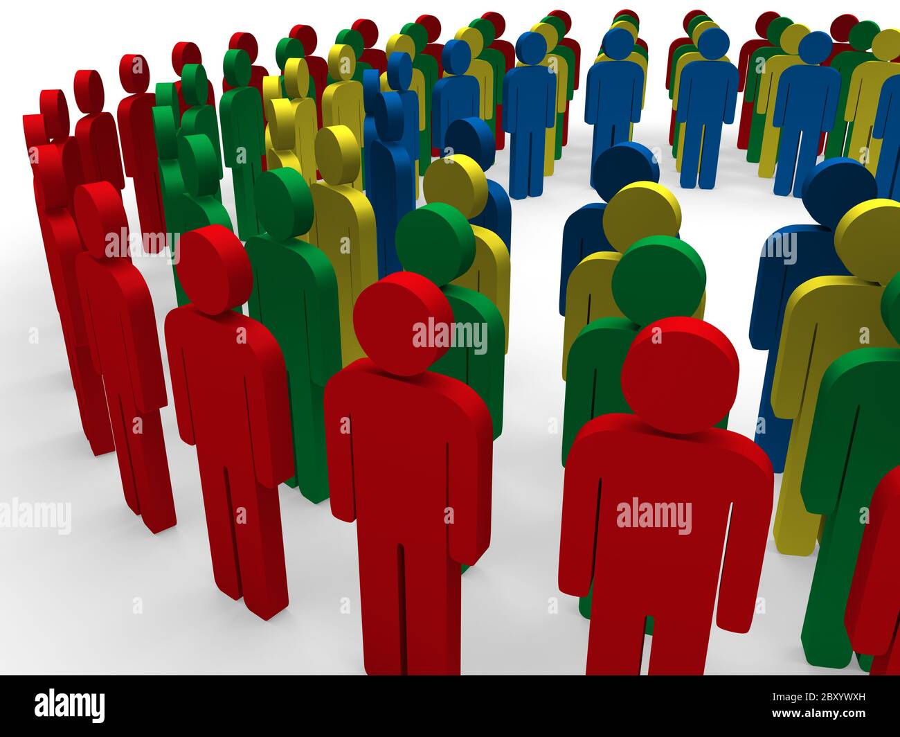 3d teamwork community circle Stock Photo - Alamy