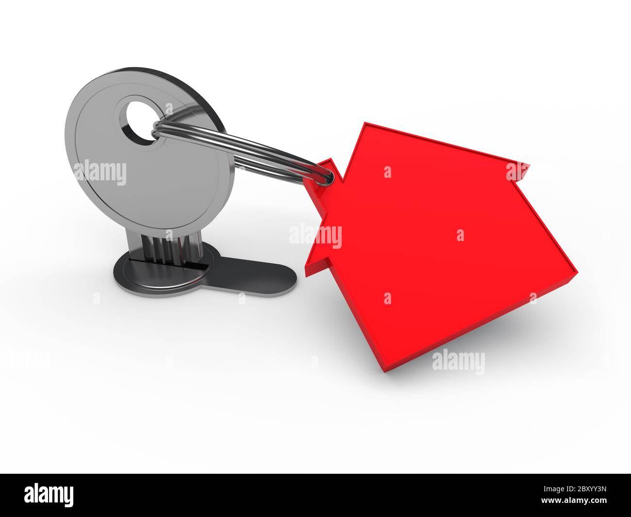 3d key red house Stock Photo - Alamy