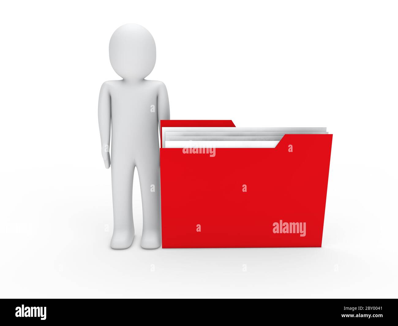 3d man file red Stock Photo - Alamy