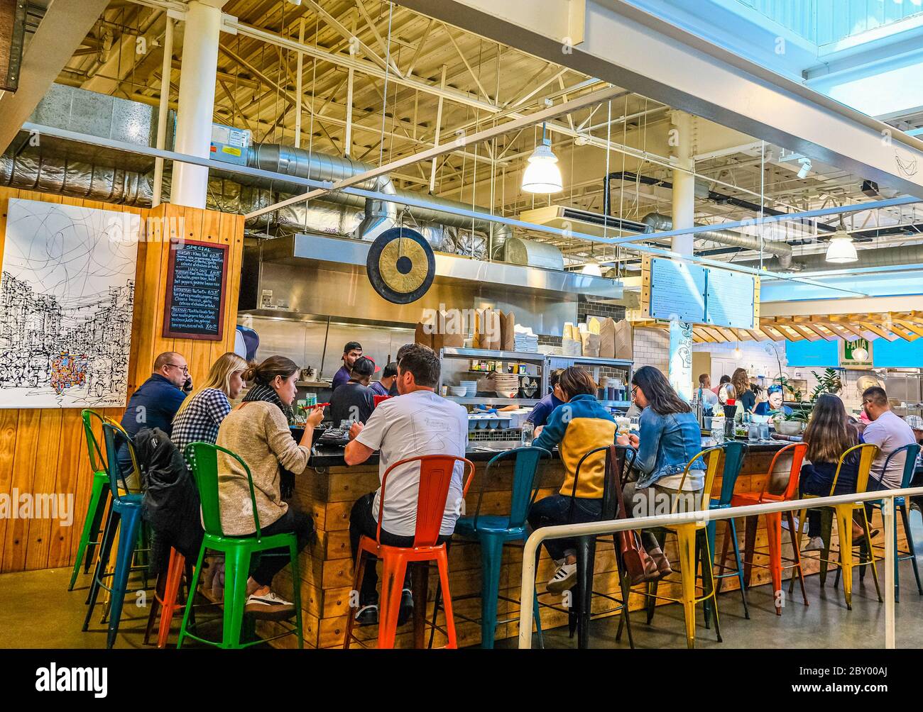 Food court counter hi-res stock photography and images - Alamy