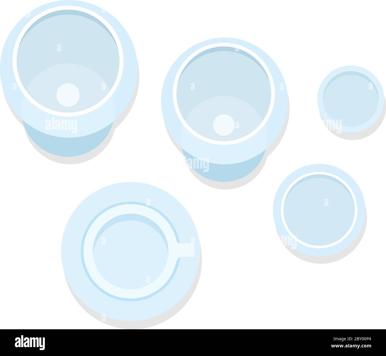 Table service with glasses flat icon vector isolated Stock Vector Image ...