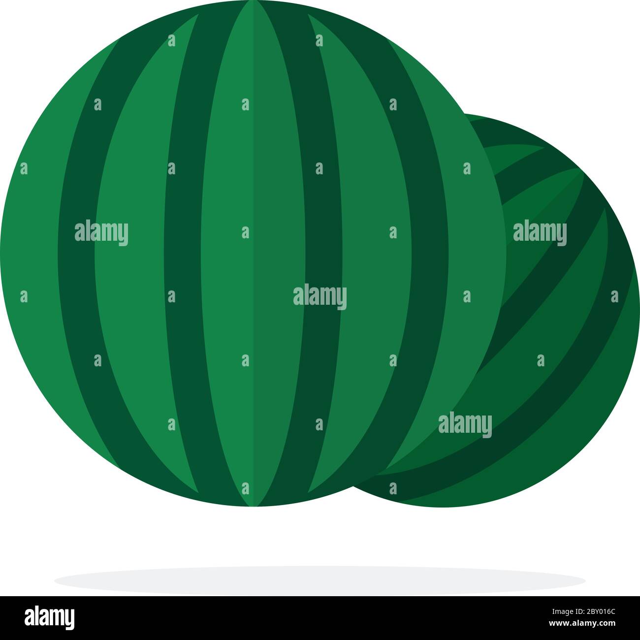 Two striped Watermelons flat isolated Stock Vector Image & Art - Alamy